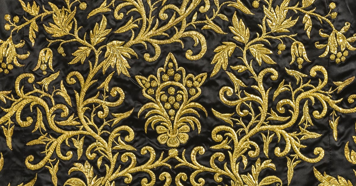 Gold work embroidery store