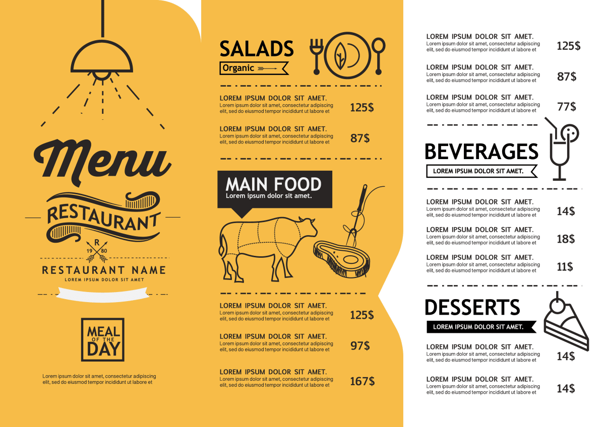 Illustrator tutorial: how to design a restaurant menu | Domestika